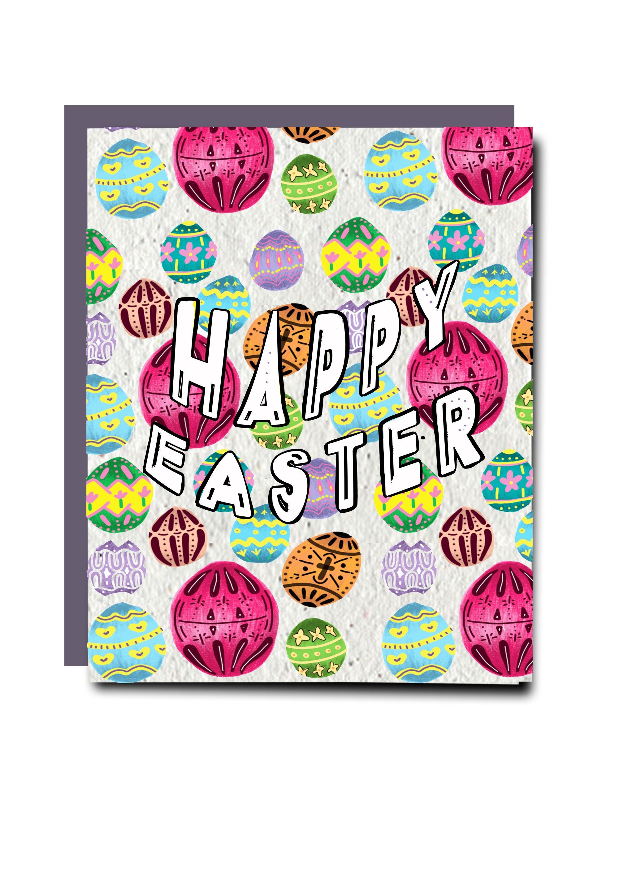 Easter Eggstravaganza Bloom: Artisan Seed Paper Card – Artsy Em's Designs